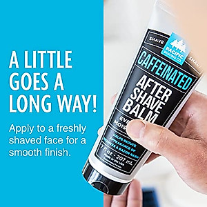Pacific Shaving Company Caffeinated Aftershave, Men's Grooming Product - Antioxidant Daily Face Lotion + After Shave - Soothing Aloe & Spearmint Post Shave Balm for Sensitive Skin (7 Oz)