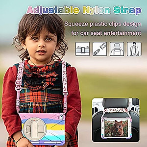 TSQ iPad Mini 4/5 Case for Kids Girls Cute Pink | Silicone Shockproof Protective iPad Mini 5th/4th Generation Case 7.9 Inch with Pencil Holder Stand Hand Strap