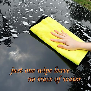 Microfiber Towels for Cars - Car Cleaning Cloths Ultra Absorbent & Soft | Microfibre Cloth for Car Moto Cleaning Detailing Polishing Drying, Multi-Color(15.8X 11.8iInch/8Pack)