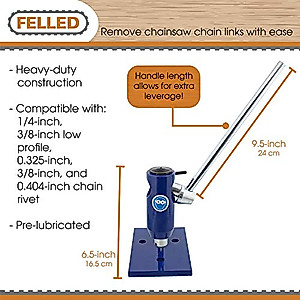 Felled Chainsaw Chain Breaker and Rivet Tool Kit - Workbench Chainsaw Rivets and Chainsaw Link Removal Tool