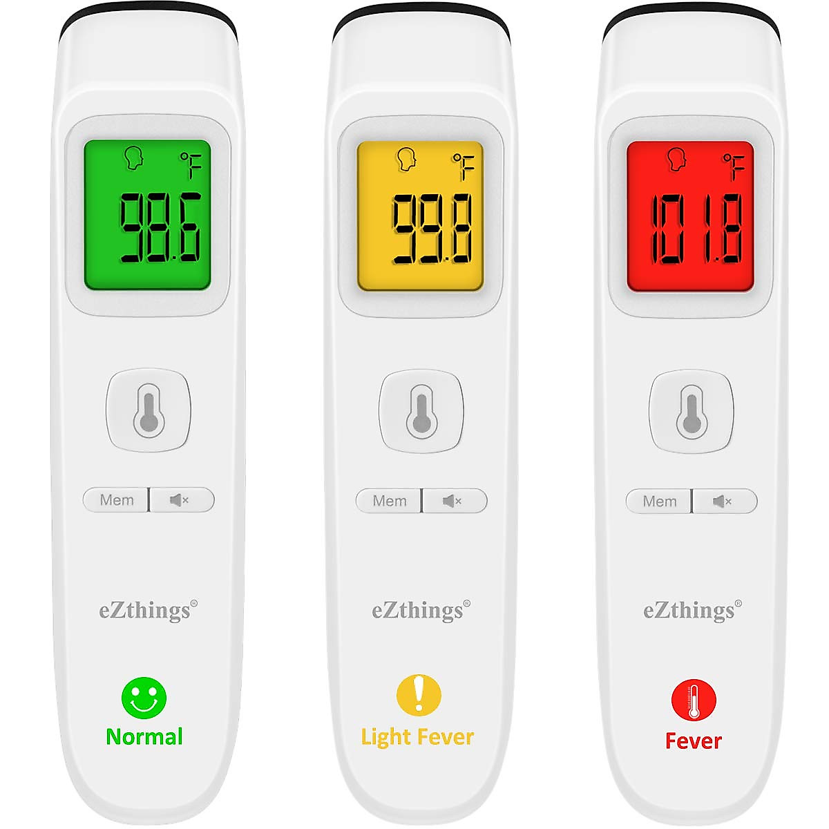 eZthings Forehead Thermometer Medical Non Touch Infrared with Fever Alarm