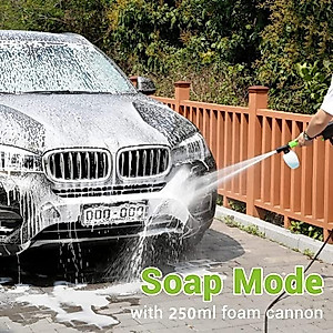 Homdox HX3000 Portable Pressure Washer with Hose Reel, 1800W/1.7 GPM Electric Power Washer, Small Pressure Washer with Detergent Bottle, 4 Nozzles for Outdoor Cleaning, Car/Garden/Patio Wash（Green）