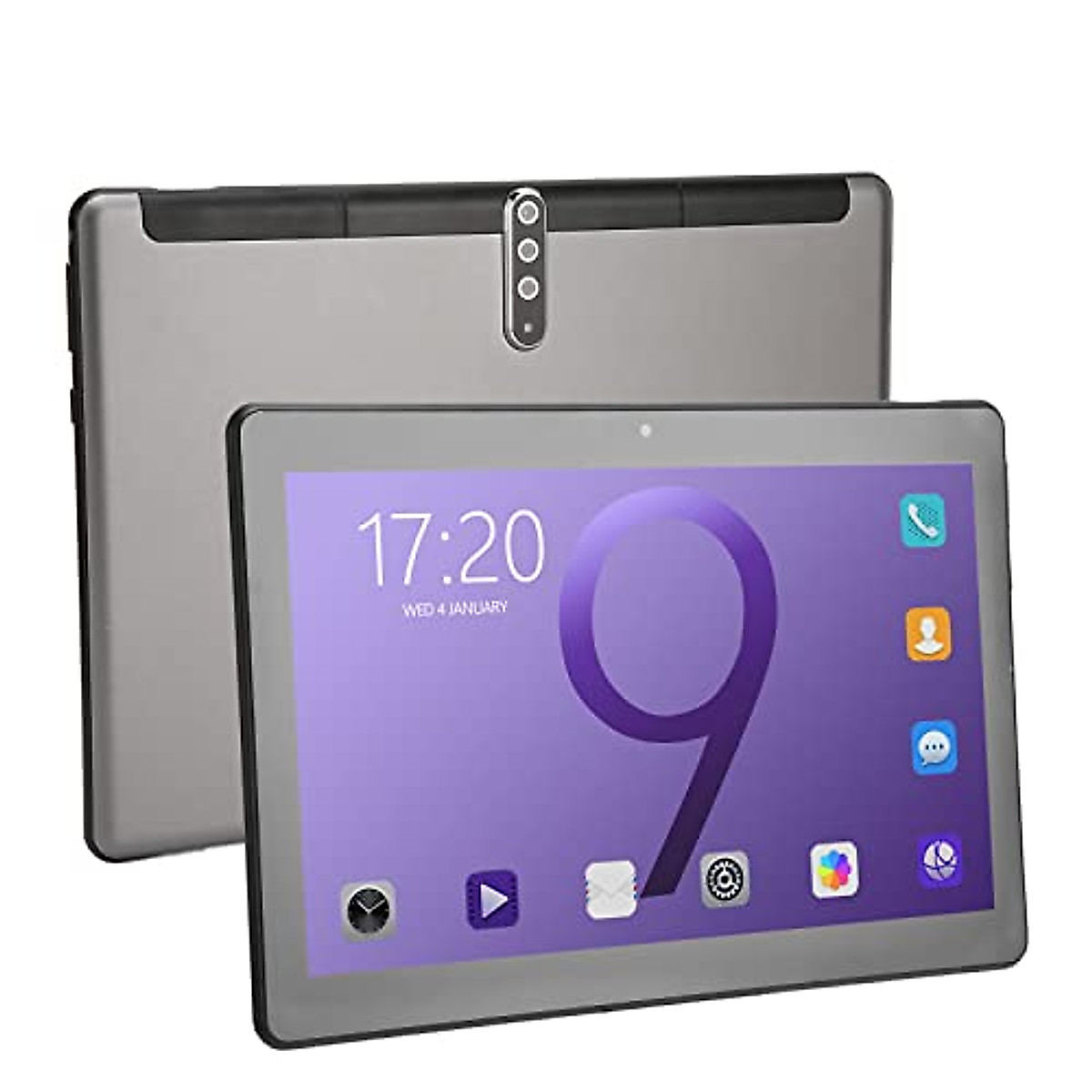 10.1 Inch Display 1080p Full HD Tablet, 4GB RAM 64GB Storage Dual Speakers and Cameras Front 5MP + Rear 13MP for Portable Entertainment 5G WiFi 8800mAh Gray