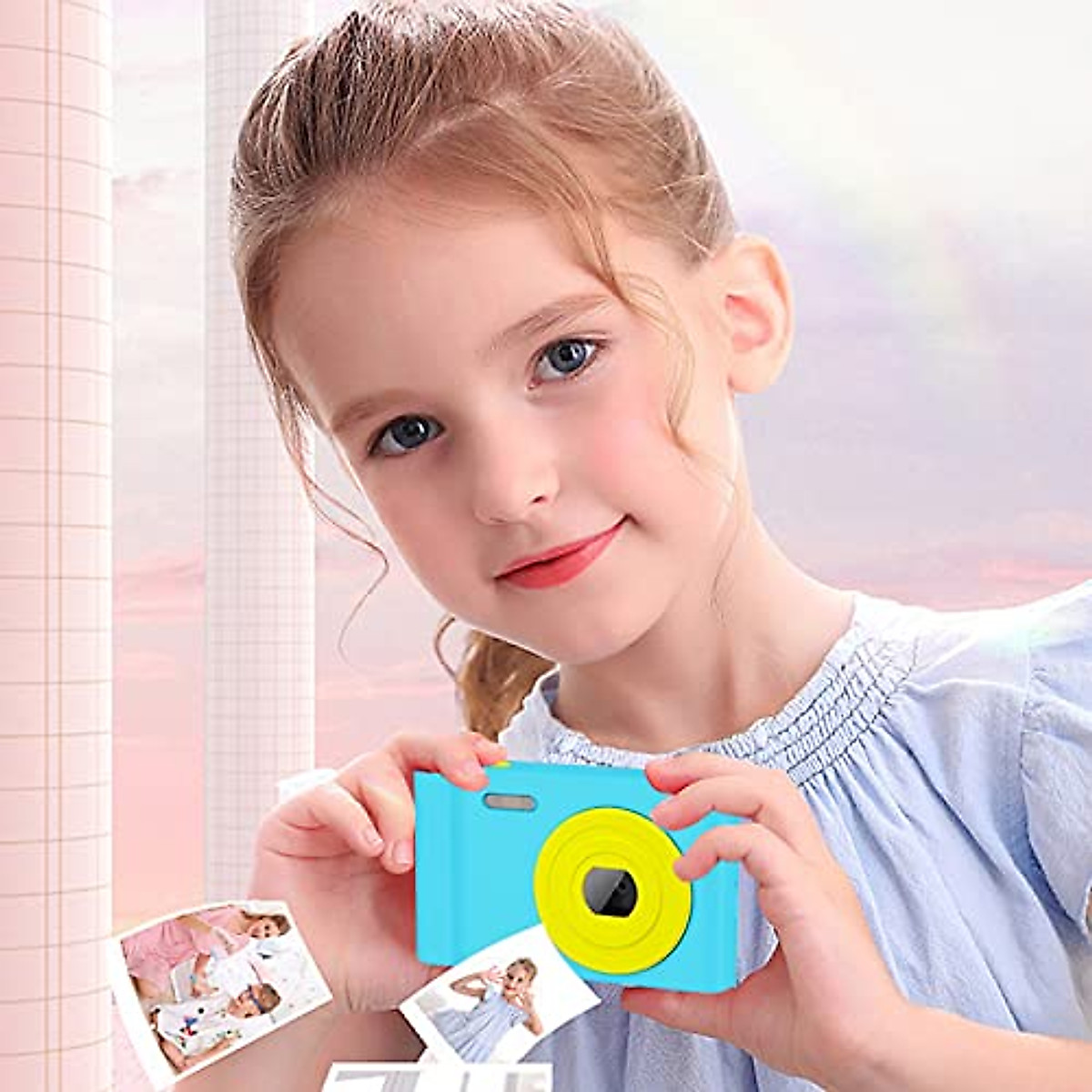 Kids Camera for Boys and Girls Digital Camera with Memory Card 16X Zoom Vlogging Camera 1080P Video Recorder with Multiple Unique Functions Great Birthday Electronic Toys for Children (Blue 16GB)