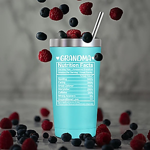 SpenMeta Gifts for Grandma - Great Grandmother Gifts from Grandchildren - Birthday, Christmas, Mothers Day Presents for Granny, Nana, Grammy - Vacuum Insulation Grandma Tumbler