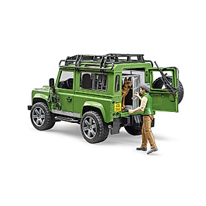 Bruder 02587 Land Rover Defender w/Forester and Dog