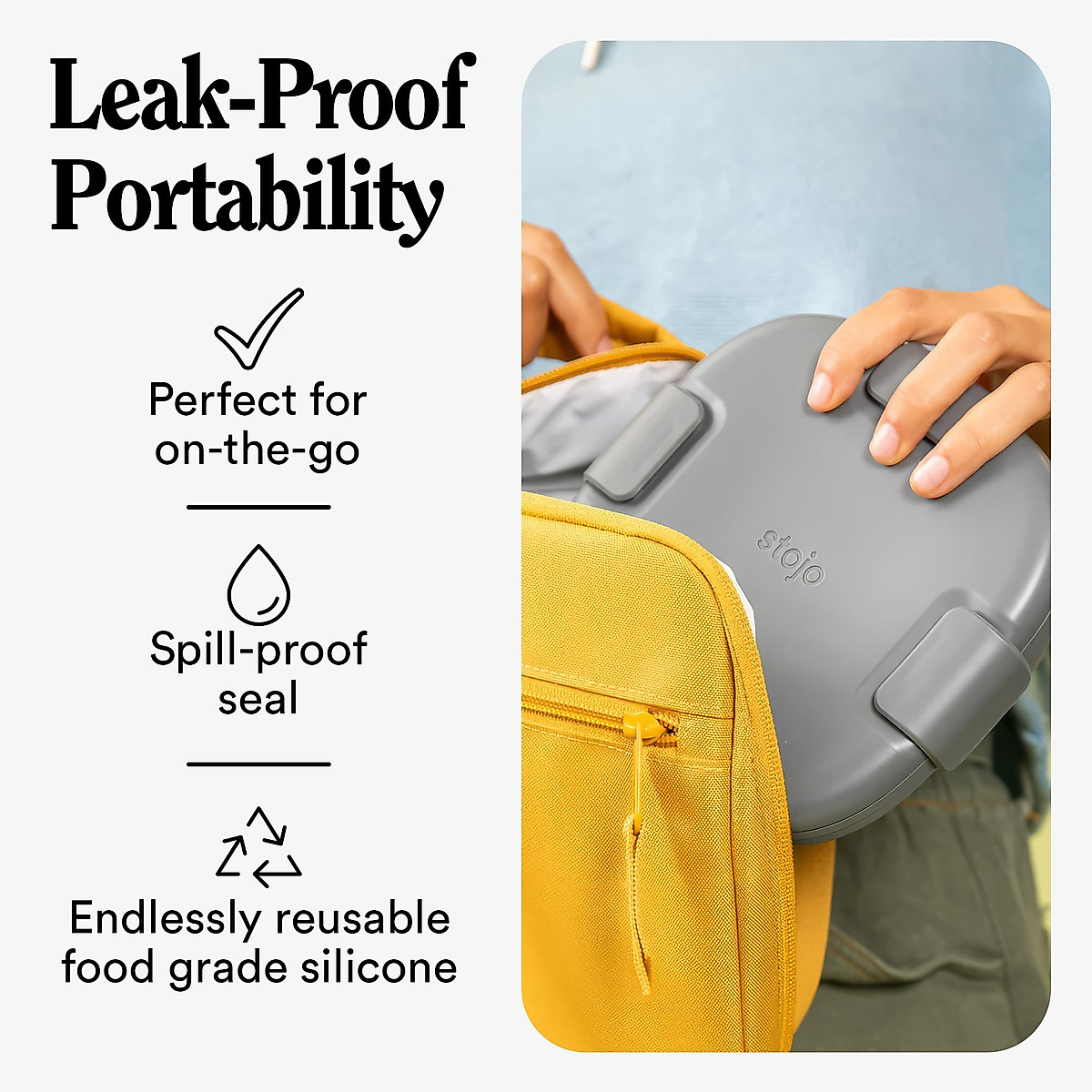 STOJO Collapsible Sandwich Box – 24oz, Reusable Food Storage Container, Silicone Bowl for Hot/Cold Food – Meal Prep, Lunch, Camping, Hiking – Dishwasher Safe (Set of 1, Carnation)