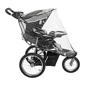 Nuby Rain Weather Shield for Jogging Stroller, Clear Stroller Cover with Storage Pocket, Only Fits Most Jogging Strollers