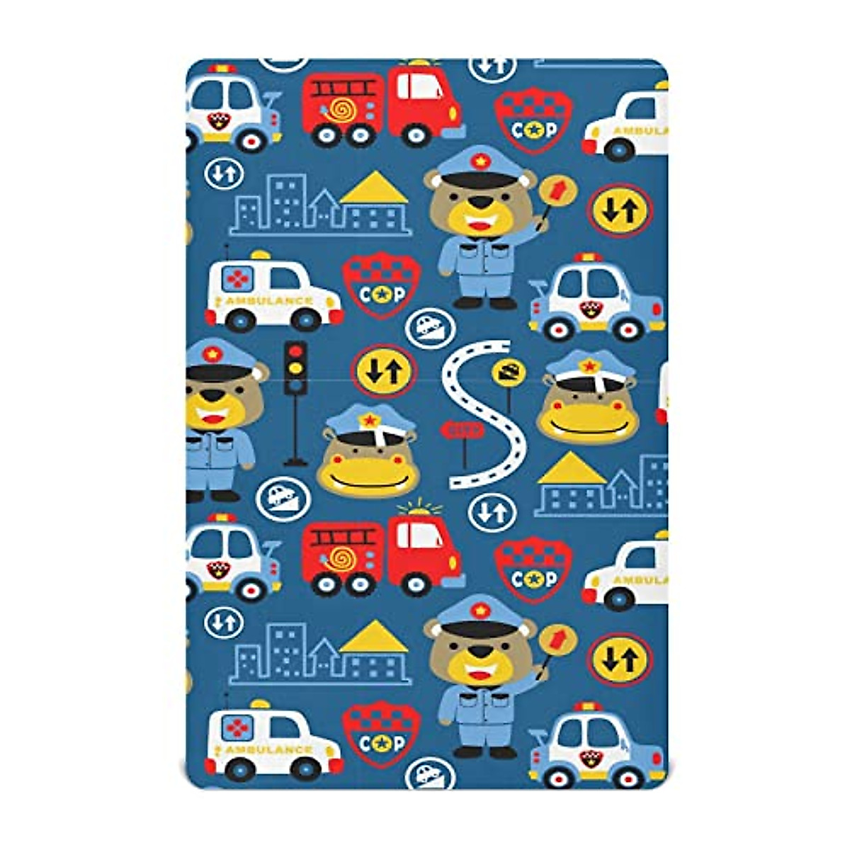 Cartoon Car Crib Sheets for Boys Girls Pack and Play Sheets Breathable Mini Crib Sheets Fitted Crib Sheet for Standard Crib and Toddler Mattresses Baby Crib Sheets for Girls Boys, 52x28IN