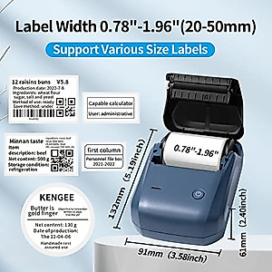 Label Makers - B1 Thermal Label Printer, 2 Inch Portable Bluetooth Label Maker with Tape Easy to Use for Office, Home, Barcode, Business, Clothing, Address, Mailing, Compatible with iOS & Android