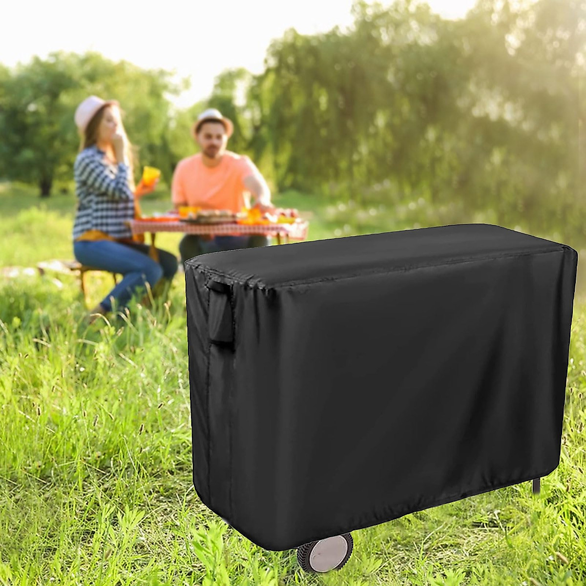 Andacar Prep Table Cover for Cuisinart CPT-200 Outdoor BBQ Prep Cart, 50inch BBQ Cart Cover Waterproof Tool Box Grill Table Cover - 52 x 22 x 36 Inch