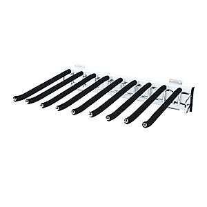 Pull Out Trouser Rack Closet Pants Hanger 9 Arms Slide Out Pants Storage Holder,Steel Closet Organizer Rack for Pants 18.11x12.83in，Right Side Mount
