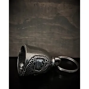 Bravo Bells Celtic Tree of Life Yggdrasil Bell - Biker Ride Bell Accessory or Key Chain for Good Luck on the Road - Made in the USA