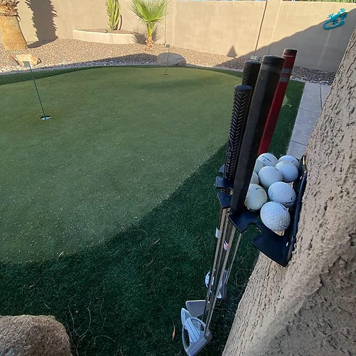 Pmsanzay 2 Pack -Golf Club Organizers Golf Club Display Golf Putter Rack Golf Club Storage Rack Golf Club Holder Golf Club Combo Wall Mount Bracket -Great Way to Organize Your Clubs -Easy to Install