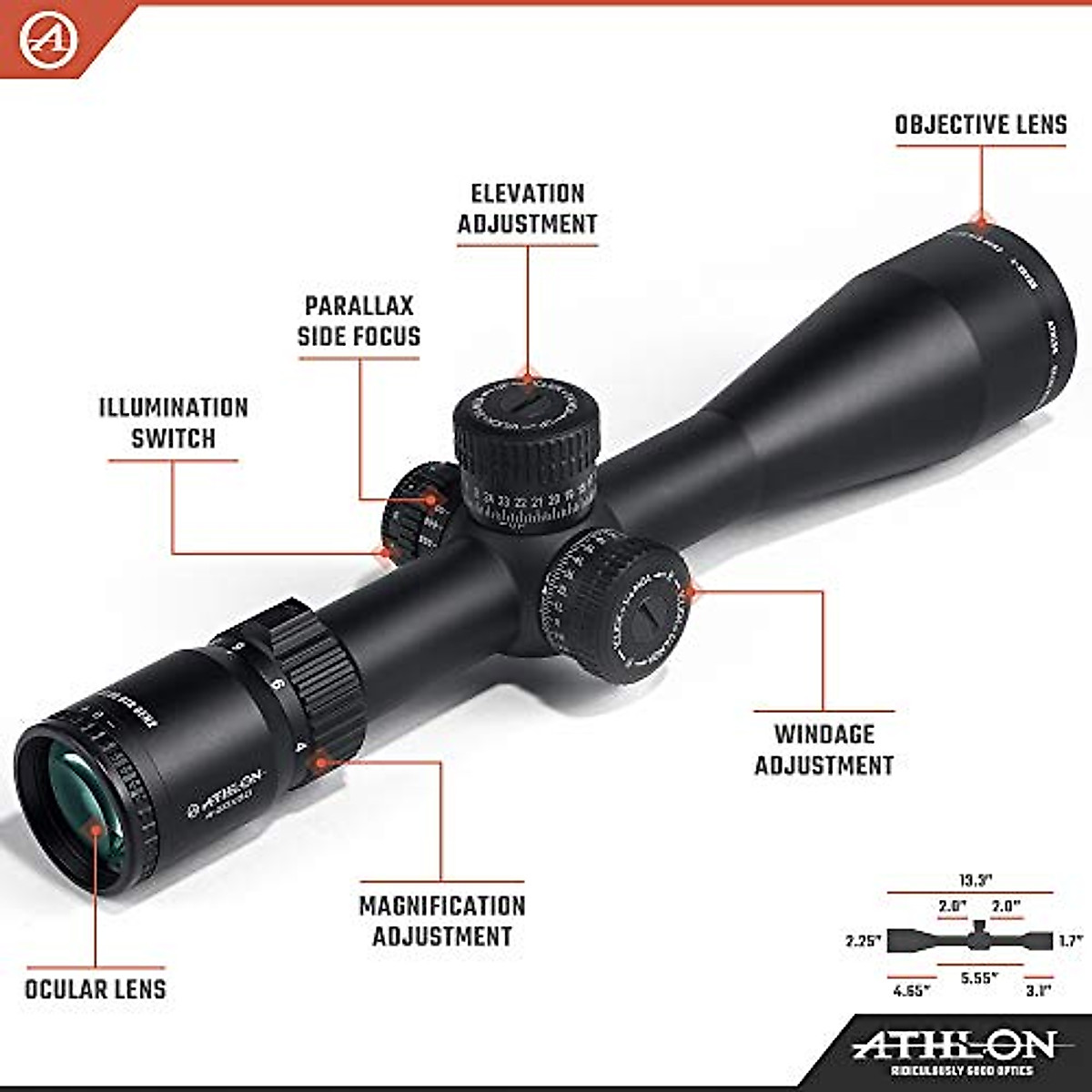 Helos BTR Gen2 Scope 4-20X50 Aplr6 Ffp Ir Moa Reticle