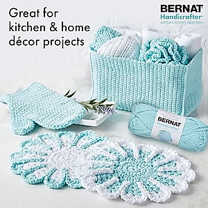 Bernat Handicrafter Cotton Country Red Yarn - 6 Pack of 50g/1.75oz - Cotton - 4 Medium (Worsted) - 80 Yards - Knitting/Crochet