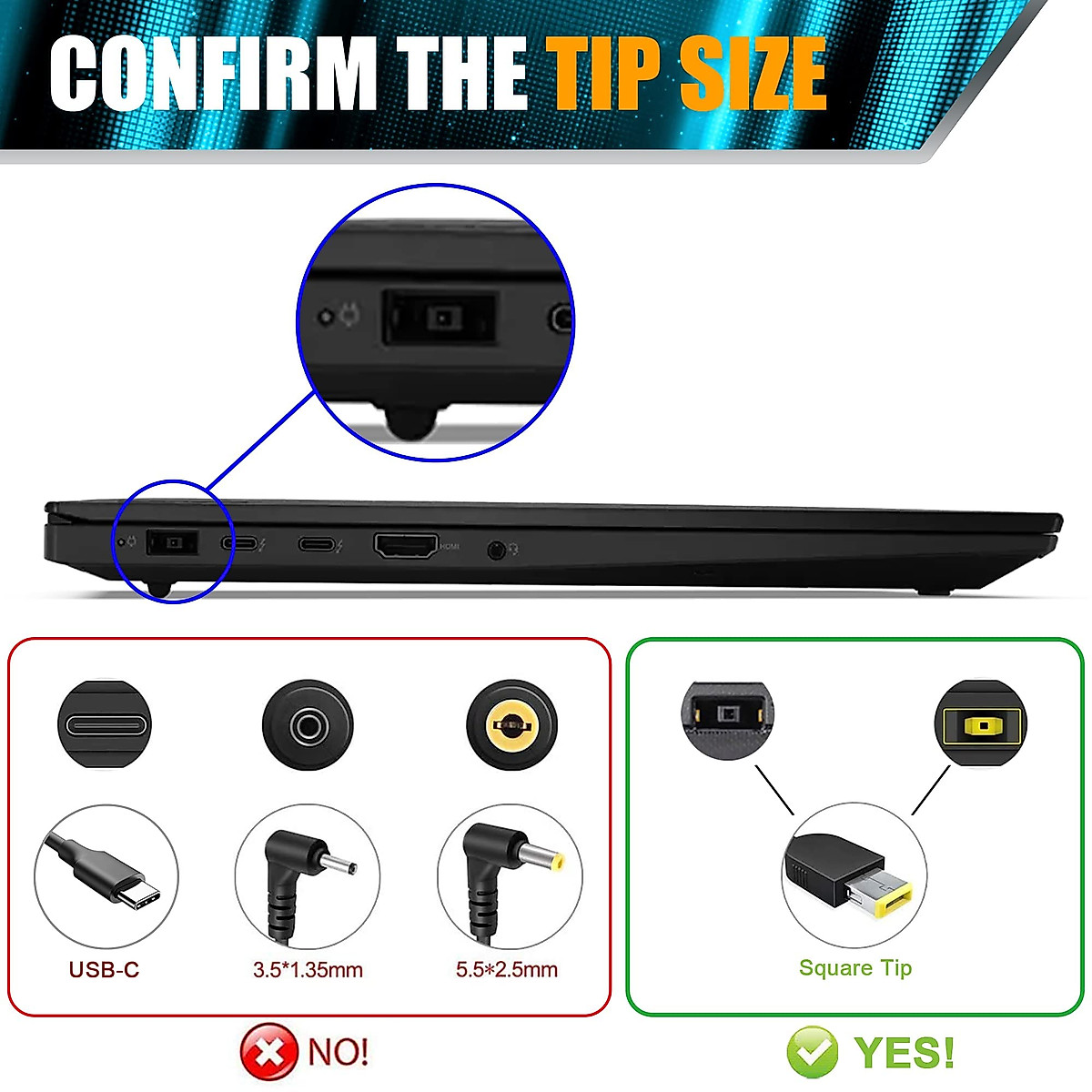 135W 20V 6.75A AC Adapter Charger Compatible with Lenovo Thinkpad T440P T450P T460P T470P T530 T540 T560 ideapad Z710 Y40-70 Y50-70 Y50-70AM-IFI Y70-70 Y700 ADL135NDC3A Power Cord