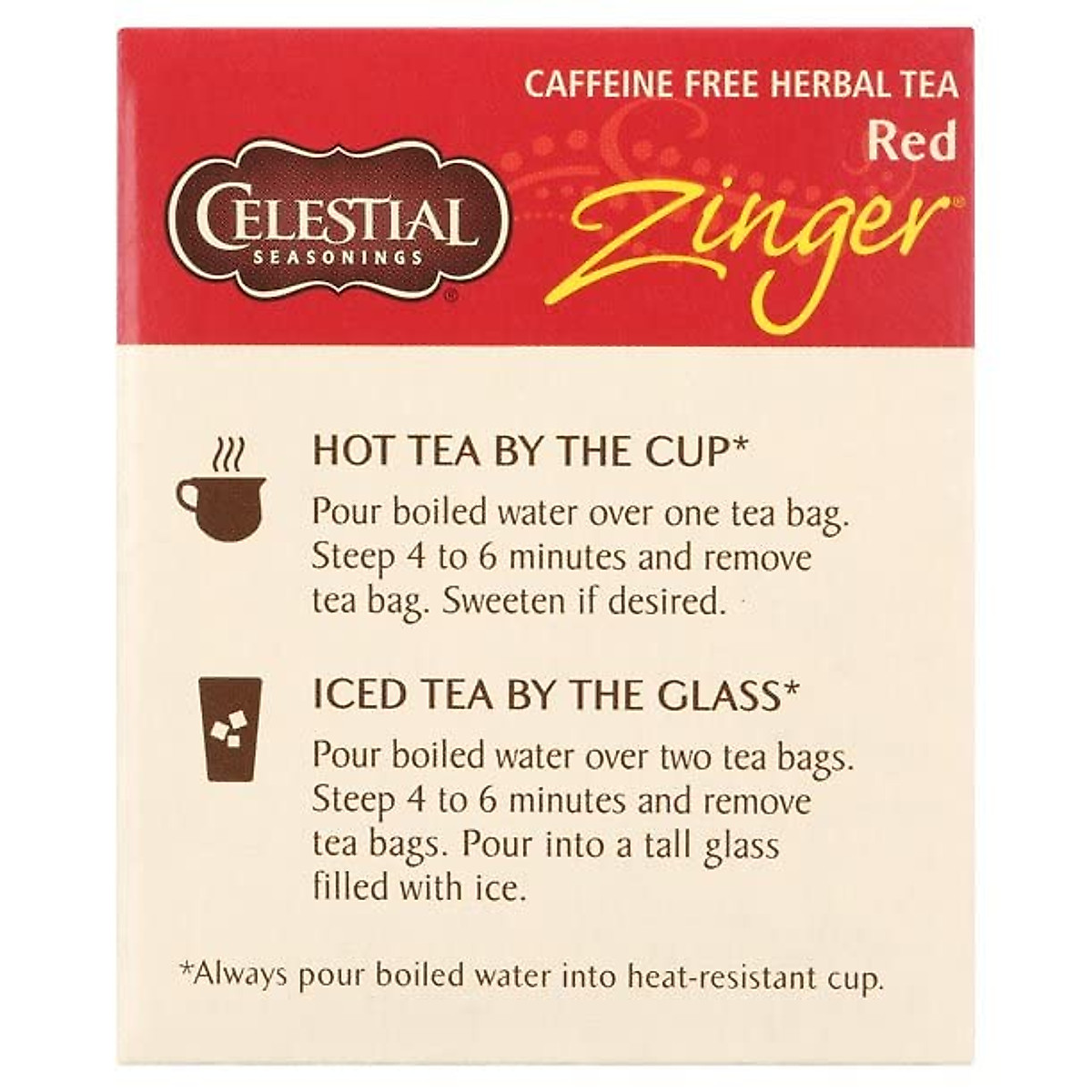Celestial Seasonings Tea Caffeine Free Herbal Tea, Red Zinger 20 ea
