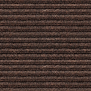 House, Home and More Indoor Outdoor Double-Ribbed Carpet with Skid-Resistant Rubber Backing - Bittersweet Brown - 6 Feet X 20 Feet