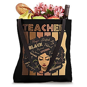 Black Smart Teacher Afro Love Melanin African American Women Tote Bag