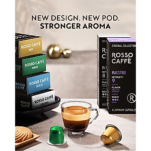 Rosso Coffee Capsules for Nespresso Original Machine - 120 Gourmet Espresso Pods, Compatible with Nespresso Original Line Machines