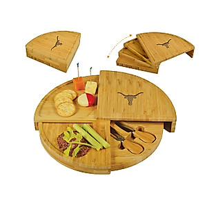 NCAA Texas Longhorns Officially Licensed Multi Level Swiveling Patented Cheese Board 14" Diameter by Picnic at Ascot