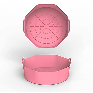 Air Fryer Silicone Liners,Silicone Air Fryer Liners (Pink)