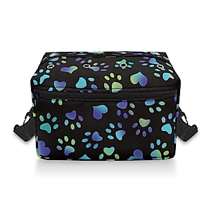 Kathyboom Dog Paw Knitting Bag for Yarn Storage Lightweight Crochet Storage Bag, Water Resistant Yarn Bag for Knitting Needles, Crochet Hooks and Other Accessories