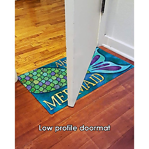 Toland Home Garden 800501 Mermaid Tail Funny Door Mat 18x30 Inch Outdoor Doormat for Entryway Indoor Entrance