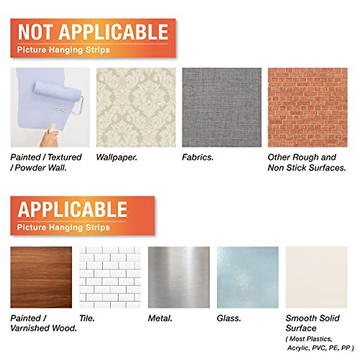 32-Pairs(64 Strips) Medium Picture Hanging Strips Heavy Duty, Hook and Loop Tape, Picture Hanger Damage Free, Water-Resistant Adhesive Strips for Frame Hanging and Christmas Decorations