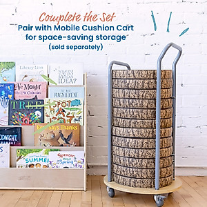 ECR4Kids SoftZone Tree Floor Cushions, Flexible Seating, Chocolate, 6-Pack