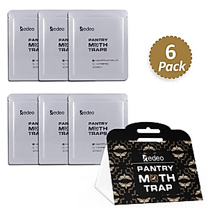 Redeo Pantry Moth Traps with Pheromones Safe and Non-Toxic Sticky Glue Trap for Food, Cupboard and Meal Moths in Your Kitchen Pantry Moth Killer with No Insecticides for House (6)