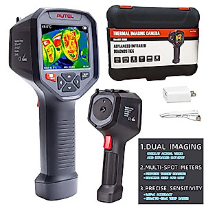 Autel MaxiIRT IR100 Thermal Imaging Camera Auto-Focus for Instant Thermal Imaging Dual Camera Overlay Feature Adjustable Emissivity Five Color Palettes Wi-Fi Image Transfer to PC or Mobile Device