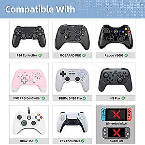 GeekShare Cat Paw Playstation 4 Controller Thumb Grips, Thumbsticks Cover Set Compatible with Switch Pro Controller (Pink & Blue)