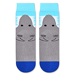 HAPPYPOP Kids Shark Gifts Boys - Funny Silly Socks for Kids 7-9 Years, Boys Novelty Gifts Childrens Ocean Shark Socks