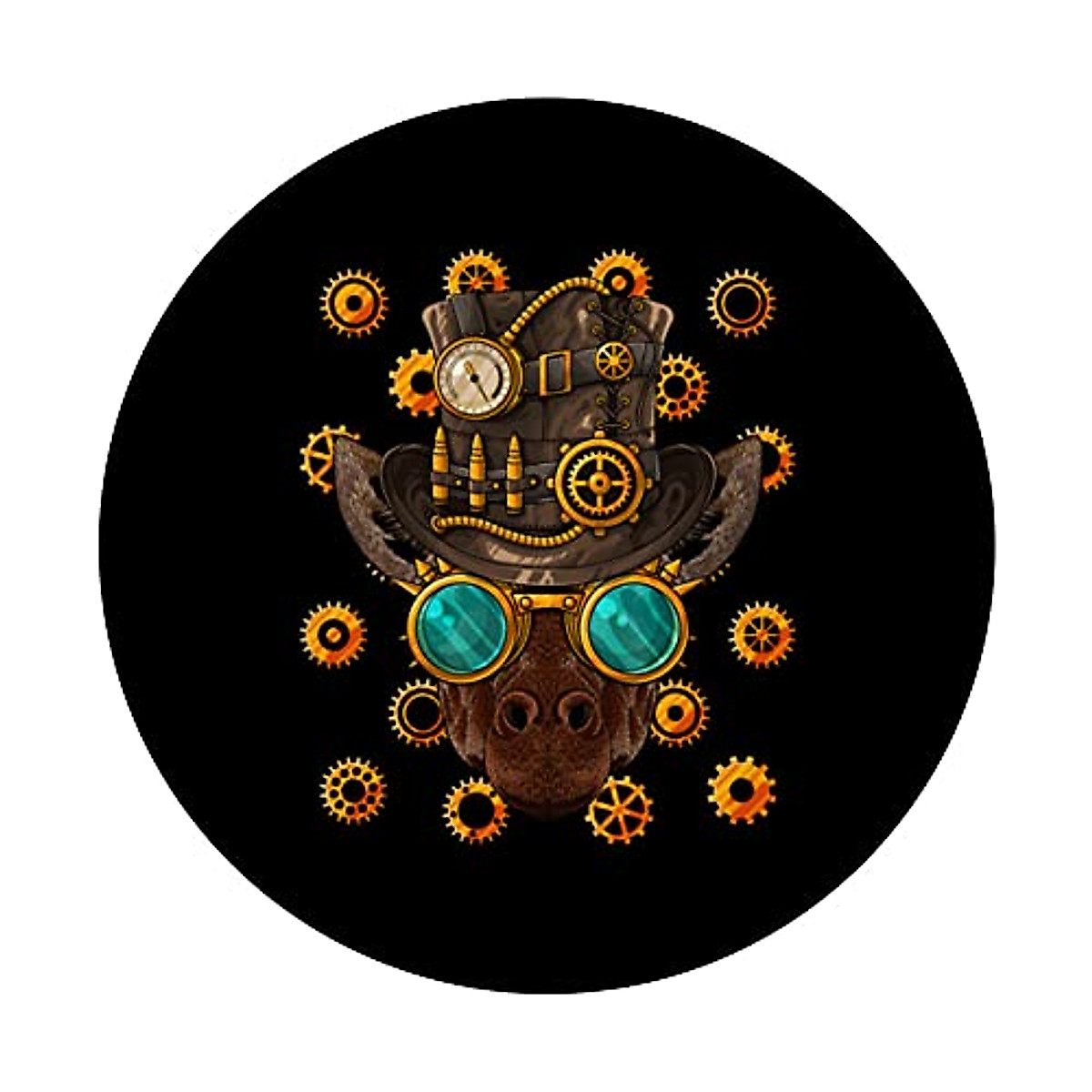 Steampunk Giraffe Medieval Victorian Steam Powered Animal PopSockets Swappable PopGrip