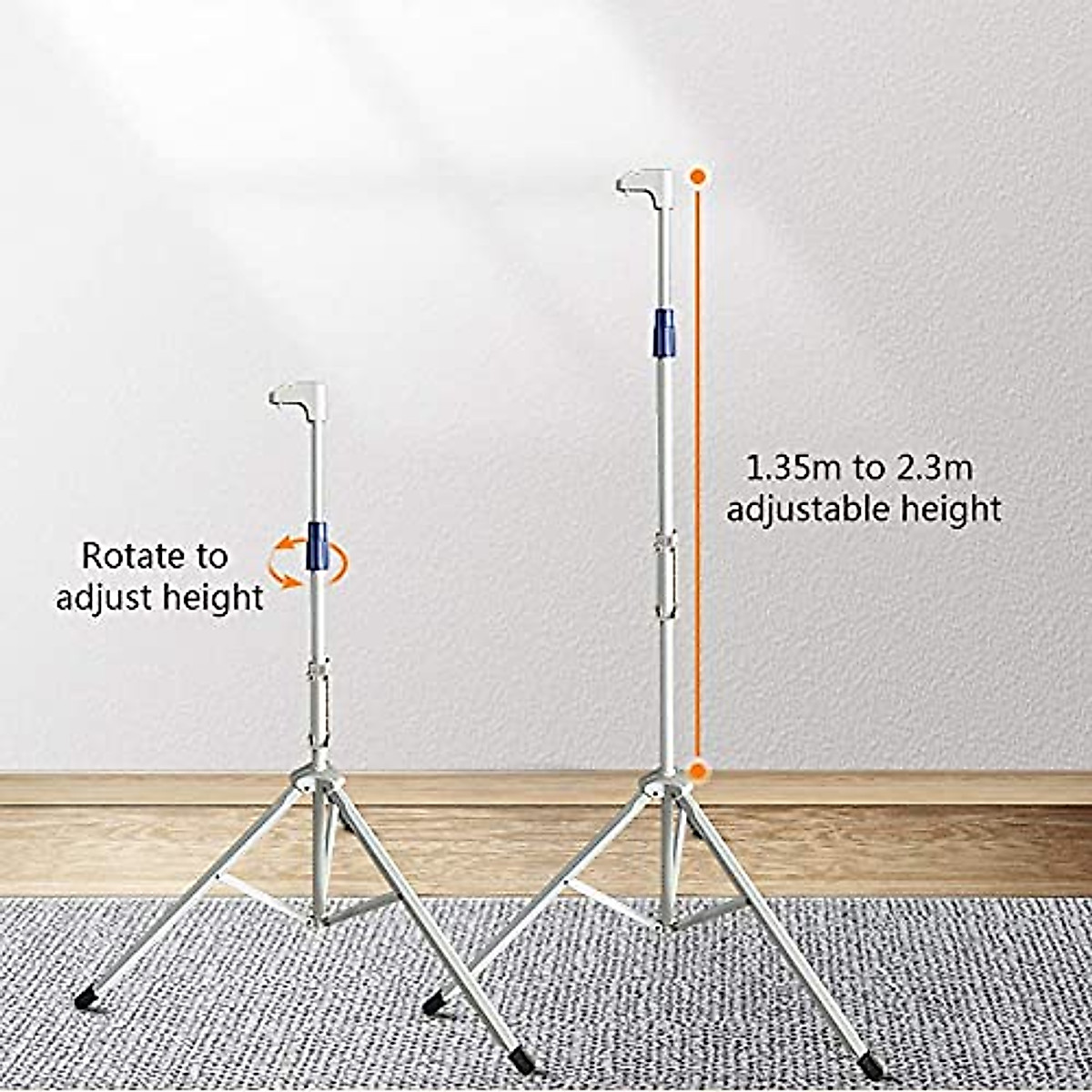 FMOGE 2 in 1 Portable Projector Screen, Fast-Folding 2.3Gain Projector Screen with Tripod Stand, for Home Theater Cinema Projector Screen, 60 Inches,16:9