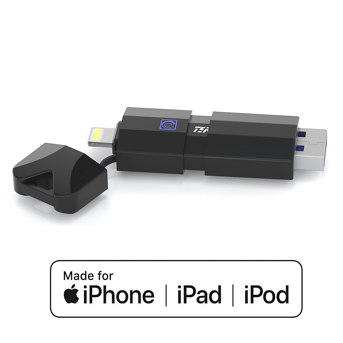 TEKISM MFi Certified 128GB Photo Stick for iPhone Flash Drive,USB Memory Stick Thumb Drives High Speed USB Stick External Storage Compatible with iPhone/iPad/iPod/PC