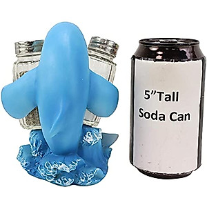 "Home Décor Accents" Dolphin Rising Above Sea Waves Hugging Salt And Pepper Shakers Holder - Home Accents 33-kl1-2163