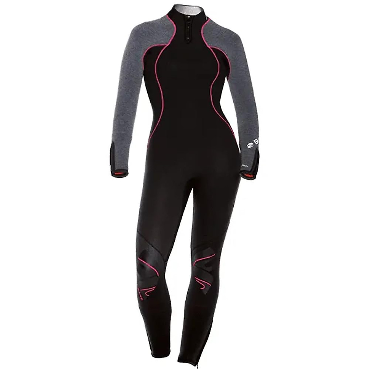 BARE 5MM Women's Nixie Ultra Full Wetsuit | Great for Scuba Diving | Comfortable Full Stretch Neoprene | Long Sleeve | Unique Omnired Material Woven into Fabric for Added Warmth | Black 06