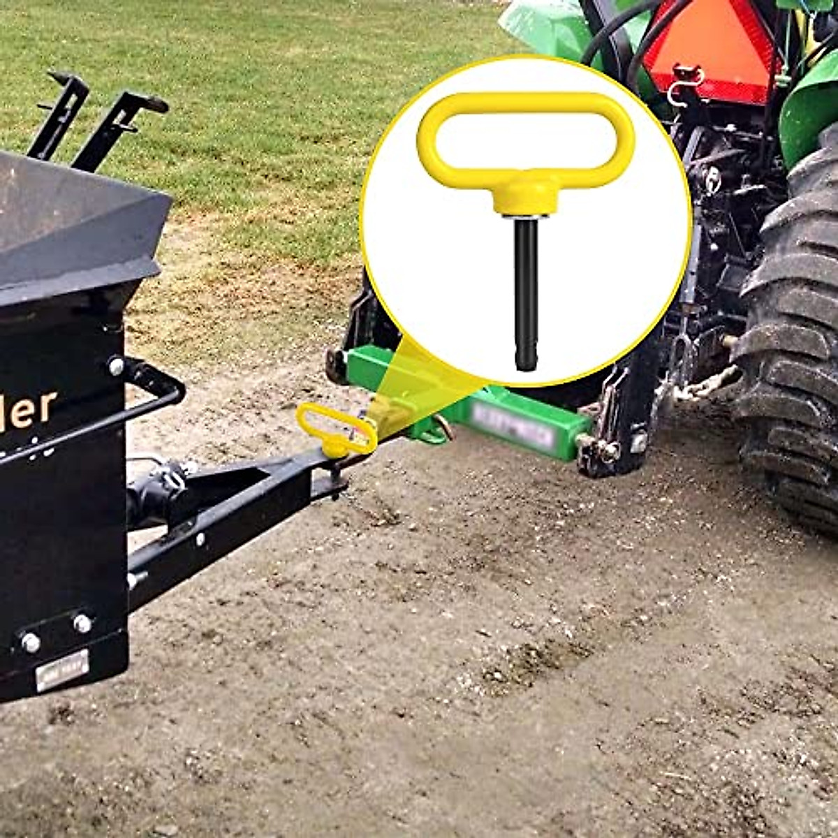 Comonc Magnetic Trailer Hitch Pin 1/2 Inch with Cotter Pin, 1500 Lbs Trailer Pin, Stainless Steel Heavy Duty Lawn Mower Hitch for Lawn Sweeper, ATV, Garden Tractor