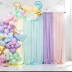 Unicorn Backdrop Pastel Rainbow Backdrop for Girls Birthday Baby Shower Unicorn Theme Party Decorations 10×7ft