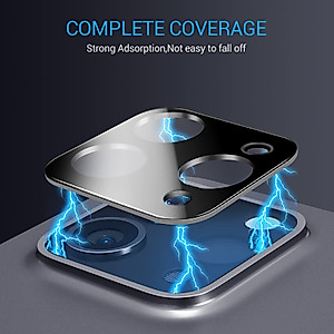 MOBDIK [2 Pack Camera Lens Protector Compatible with iPad Pro 11 (2022/2021/2020) & iPad Pro 12.9 (2022/2021/2020), Easy to Install, Anti-Scratch, 9H Tempered Glass Protection - Black