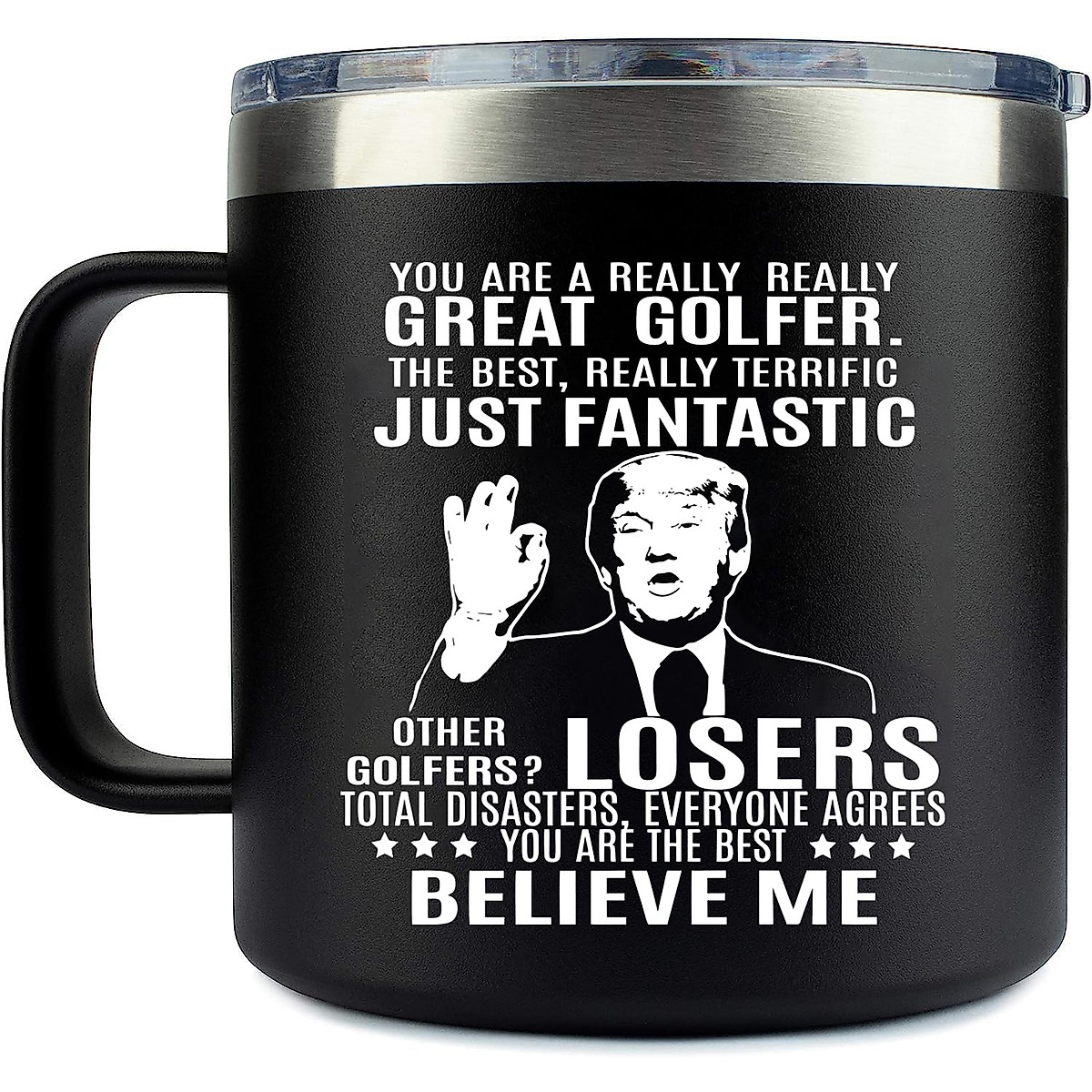 Angie's Box 14Oz Cup - Funny Golfer Mug - Best Golf Gifts for Men Unique - Golf Gifts for Dad from Son Daughter
