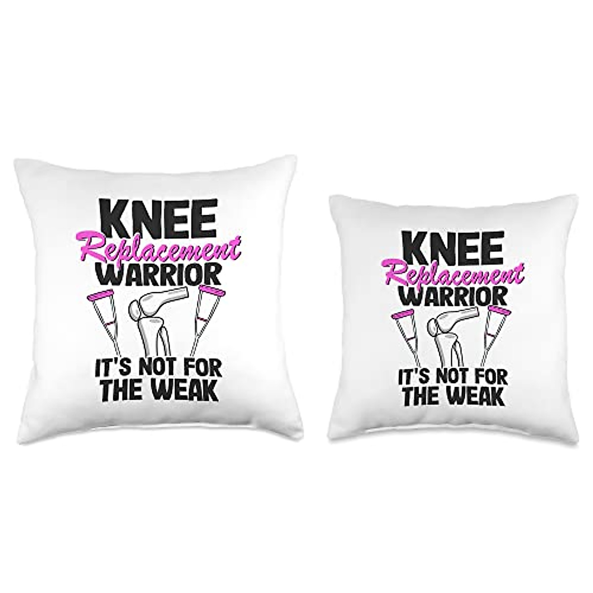 Funny Knee Replacement Surgery Recovery Gifts Surgery Recovery Women Funny Knee Replacement Warrior Throw Pillow, 16x16, Multicolor