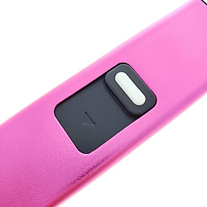 Thunder Blast 3 1/4" Mini Self Defense Stun Gun LED Flashlight Rechargeable w/Charging Cable. for Self Defense, Personal Protection (Pink)