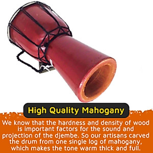 Drums Djembe Drum Djembe jembe is a Rope- goat skin Covered Goblet Drum Played by Hands West Africa style (4x8)