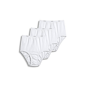 Jockey Women's Underwear Classic Brief - 3 Pack, White, 7