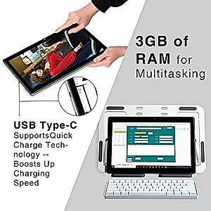 Tablet, Android 11 Tablet, HAOVM MediaPad S30 10.1 inch Android Tablet, Quad-Core 1.6GHz Processor, 1920x1200 IPS FHD Display, 3GB RAM, 512GB Expandable, 13MP Camera, 5.0 WiFi, 6000mAh Battery, Type-C