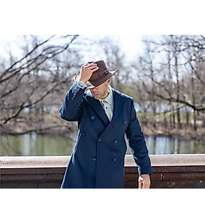 Indiana Jones Men's Crushable Wool Felt Fedora Hat, Brown, X-Large